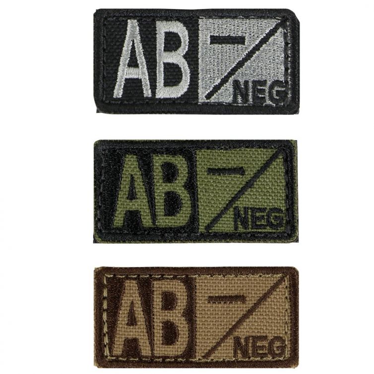 Dave's Uniforms, LLC - AB- BLOOD TYPE PATCH WITH VELCRO., BLOOD TYPE ...