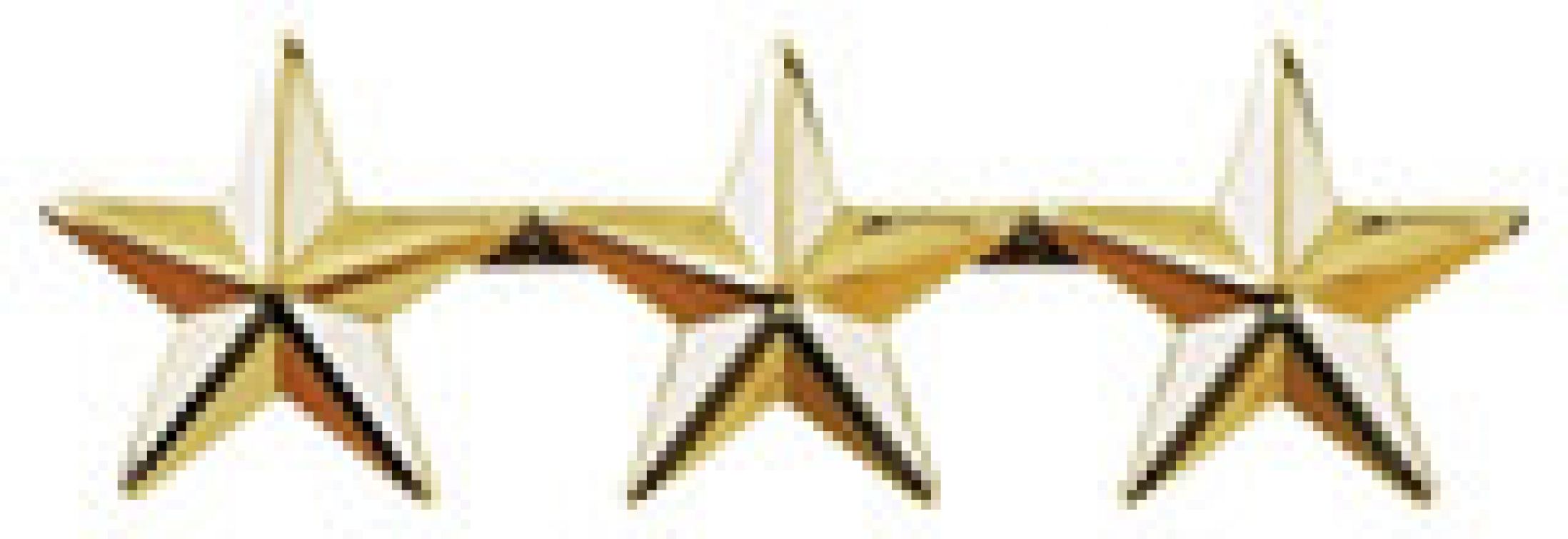 Dave's Uniforms, LLC - 3 - STAR COLLAR PINS, 1" TALL - SOLD in PAIRS ...