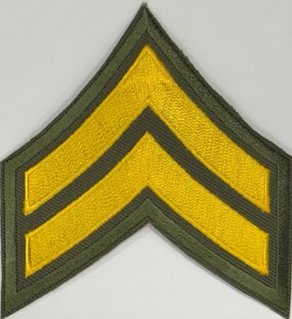 Dave's Uniforms, LLC - CORPORAL (CPL) CHEVRON MEDIUM GOLD on OLIVE DRAB ...