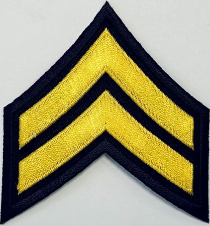 Dave's Uniforms, LLC - CORPORAL (CPL) CHEVRON MEDIUM GOLD on MIDNIGHT ...