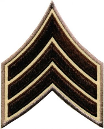 Dave's Uniforms, LLC - SERGEANT (SGT) CHEVRONS - BROWN on BEIGE - SOLD ...