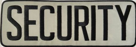 Dave's Uniforms, LLC - SECURITY BACK PATCH - BLACK ON REFLECTIVE GREY ...