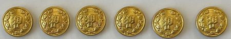 Dave's Uniforms, LLC - "P" Button, Set of 6 BRASS SMALL "P" Buttons ...