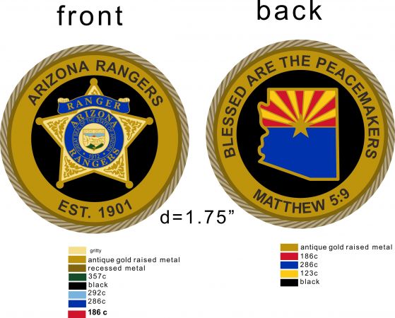 Dave's Uniforms, LLC - ARIZONA RANGER'S CHALLENGE COIN, CAN WE MAKE A ...