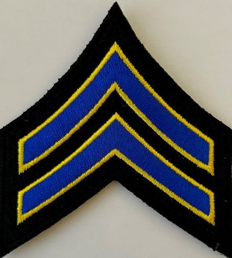 Dave's Uniforms, LLC - CORPORAL CHEVRONS ROYAL BLUE TRIMMED by MEDIUM ...
