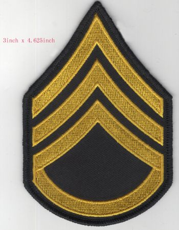 Dave's Uniforms, LLC - STAFF SERGEANT CHEVRONS, MEDIUM GOLD on BLACK ...