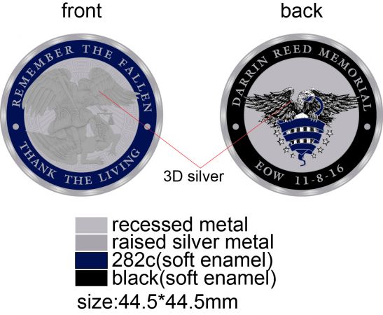 Dave's Uniforms, LLC - DARRIN REED MEMORIAL CHALLENGE COIN - 2018, CAN ...