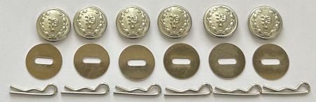 Dave's Uniforms, LLC - "P" Button, SMALL NICKEL = 6 Buttons - 6 Disc ...