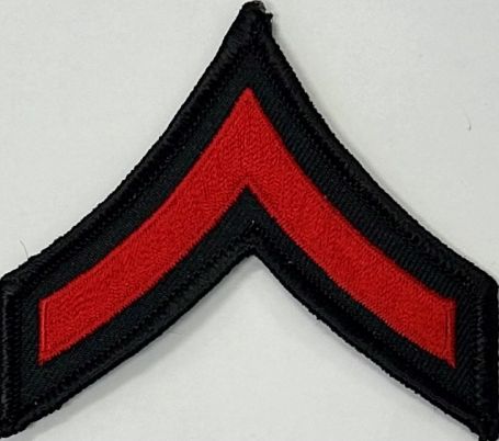 Dave's Uniforms, LLC - PRIVATE (PVT) CHEVRON RED on BLACK - SOLD in ...