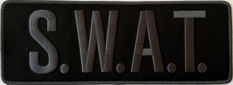 Dave's Uniforms, LLC - S.W.A.T. BACK PATCH - GREY ON BLACK - SEW ON ...