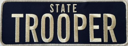 Dave's Uniforms, LLC - STATE TROOPER BACK PATCH, LIGHT GREY / SILVER on ...